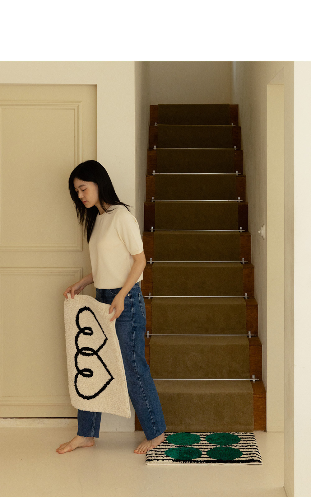 [BWTZ] 푹신한 롱파일 자카드 발매트 조이 2종 택1 - 감도 깊은 취향 셀렉트샵 29CM